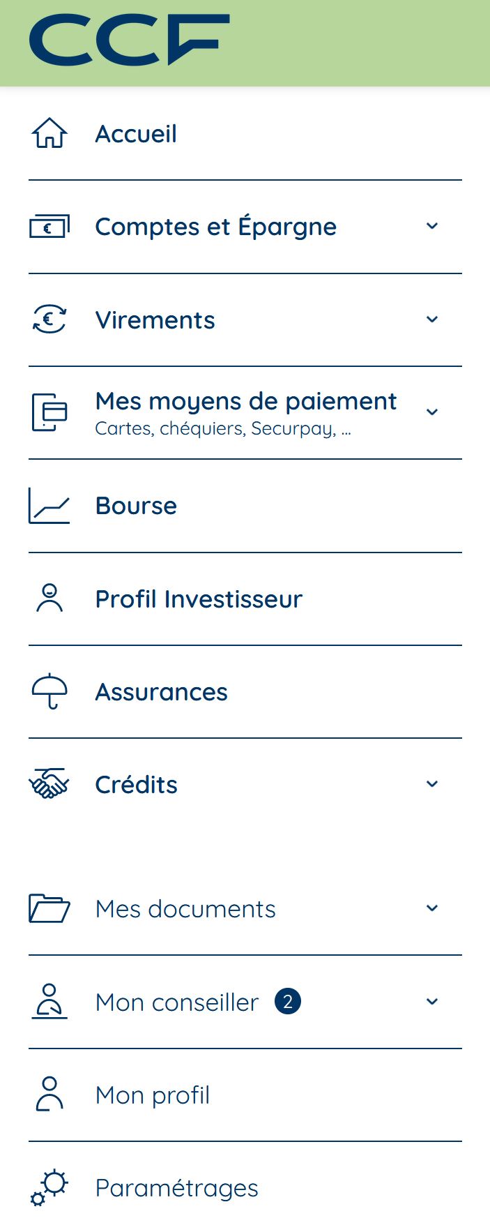 Activation de l’espace client CCF